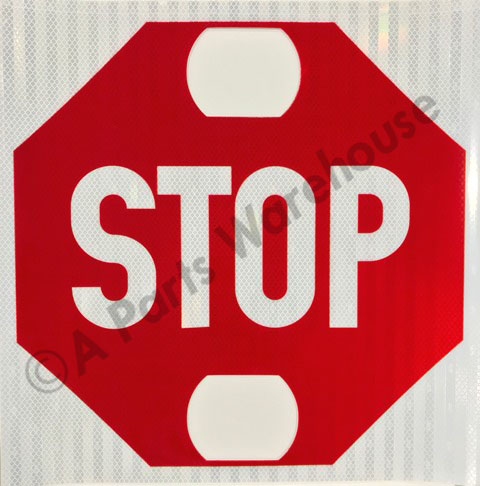 Stop Arm Decal - with Holes | School Bus Parts for Sale | A Parts Warehouse