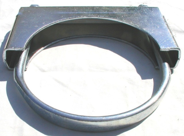 Heavy Duty Guillotine Clamp with Flat U Bolt - 4" - School Bus Parts ...